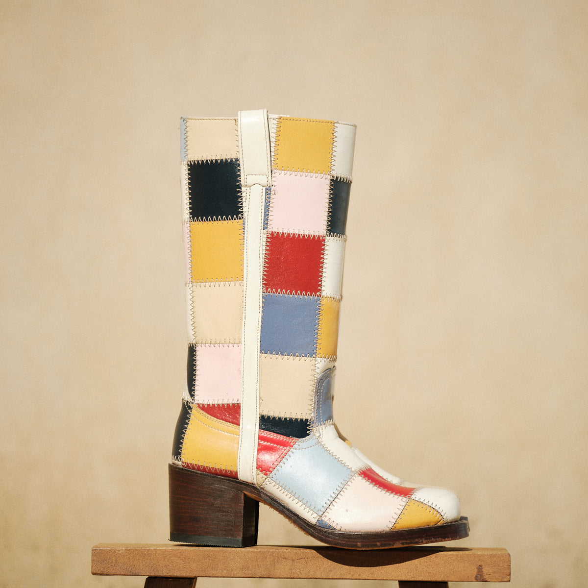 Patchwork Multicolor Boots - Deadstock – Dandelie