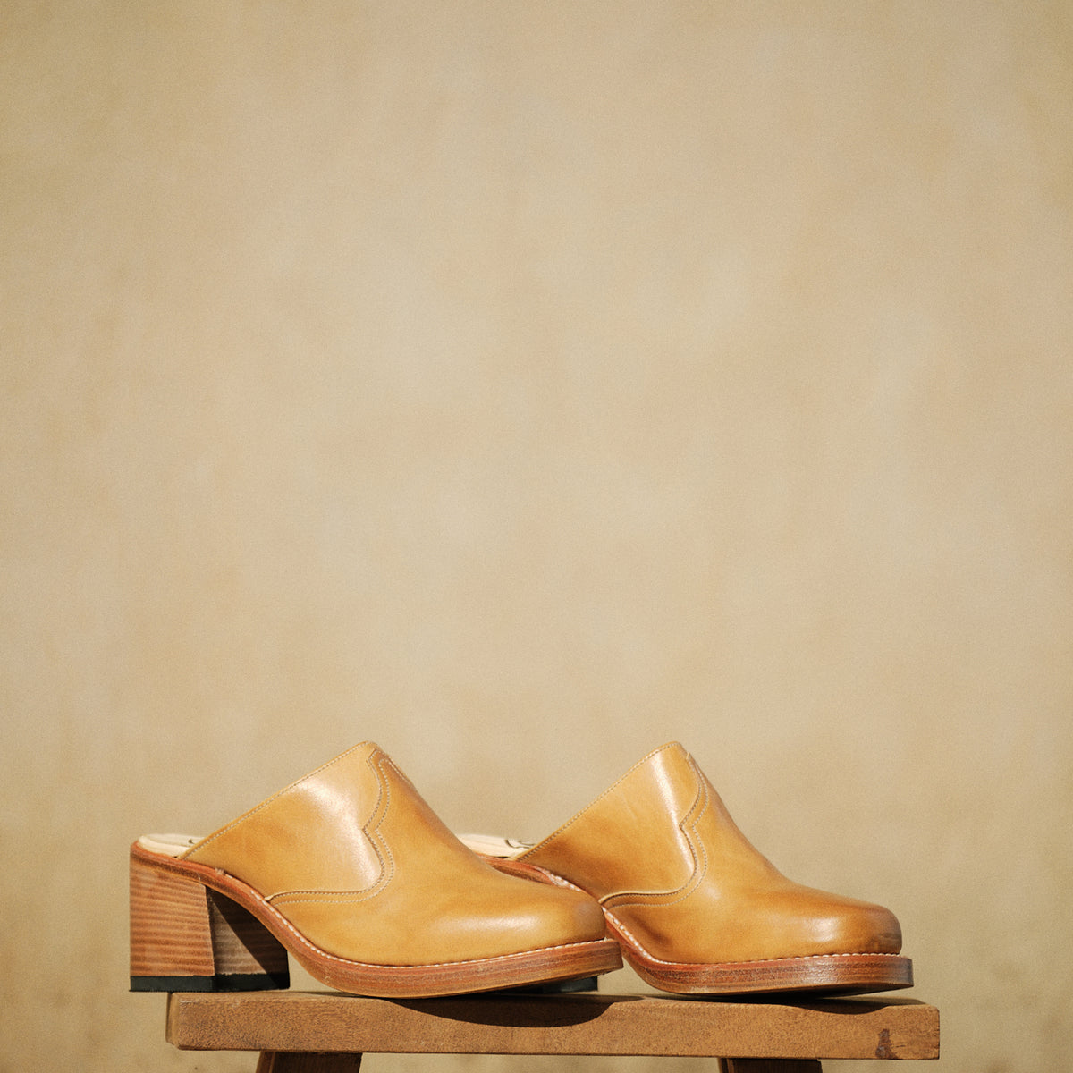 Western Chunky Clogs Tan - Deadstock – Dandelie